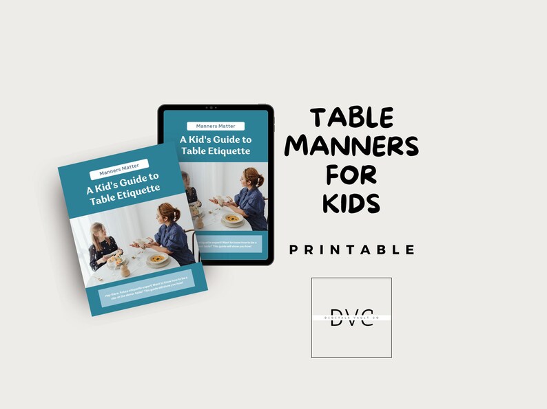 Table Manners for Kids Printable | Fun & Engaging Guide to Teach ...