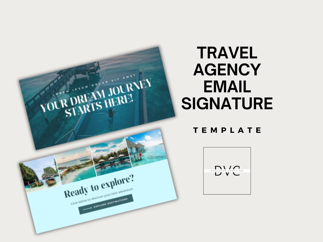 Travel Agency Email Signature Templates: Customizable Promos (PDF) - Etsy