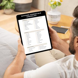 Kitchen Essentials Checklist Minimalist PDF Printable | Kitchen Tools ...