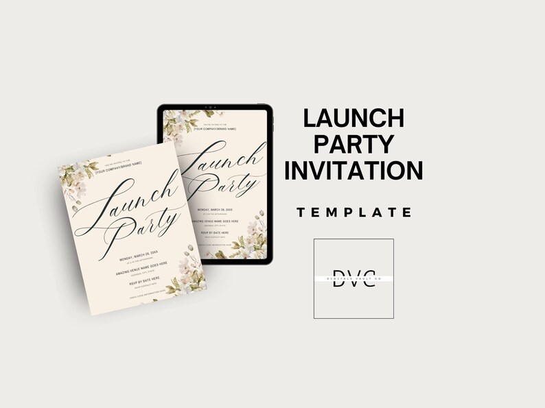 Launch Party Invitation Template: Editable Grand Opening Invite - Etsy
