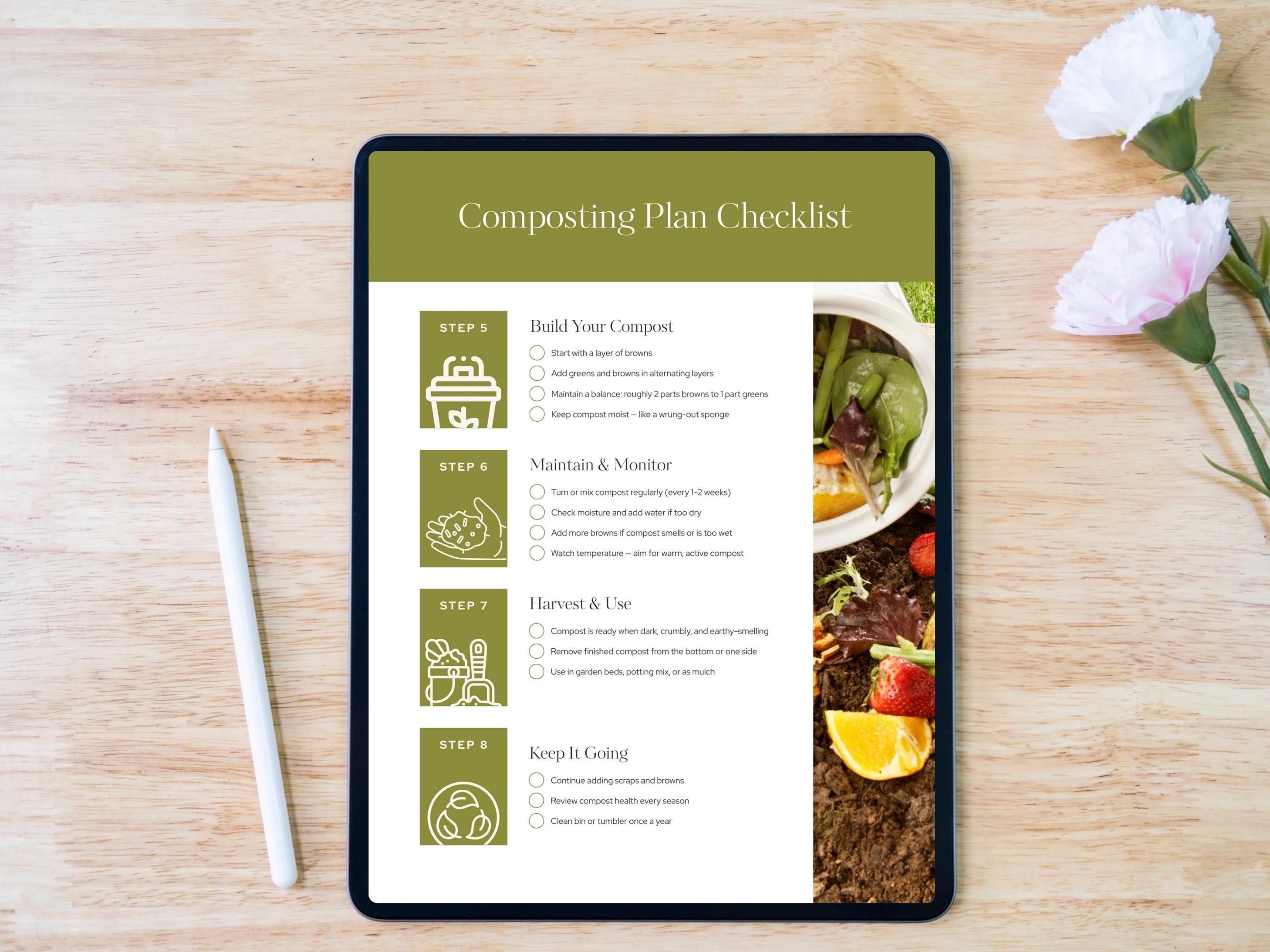 Composting Checklist PDF Printable | Home Composting Guide, Eco ...