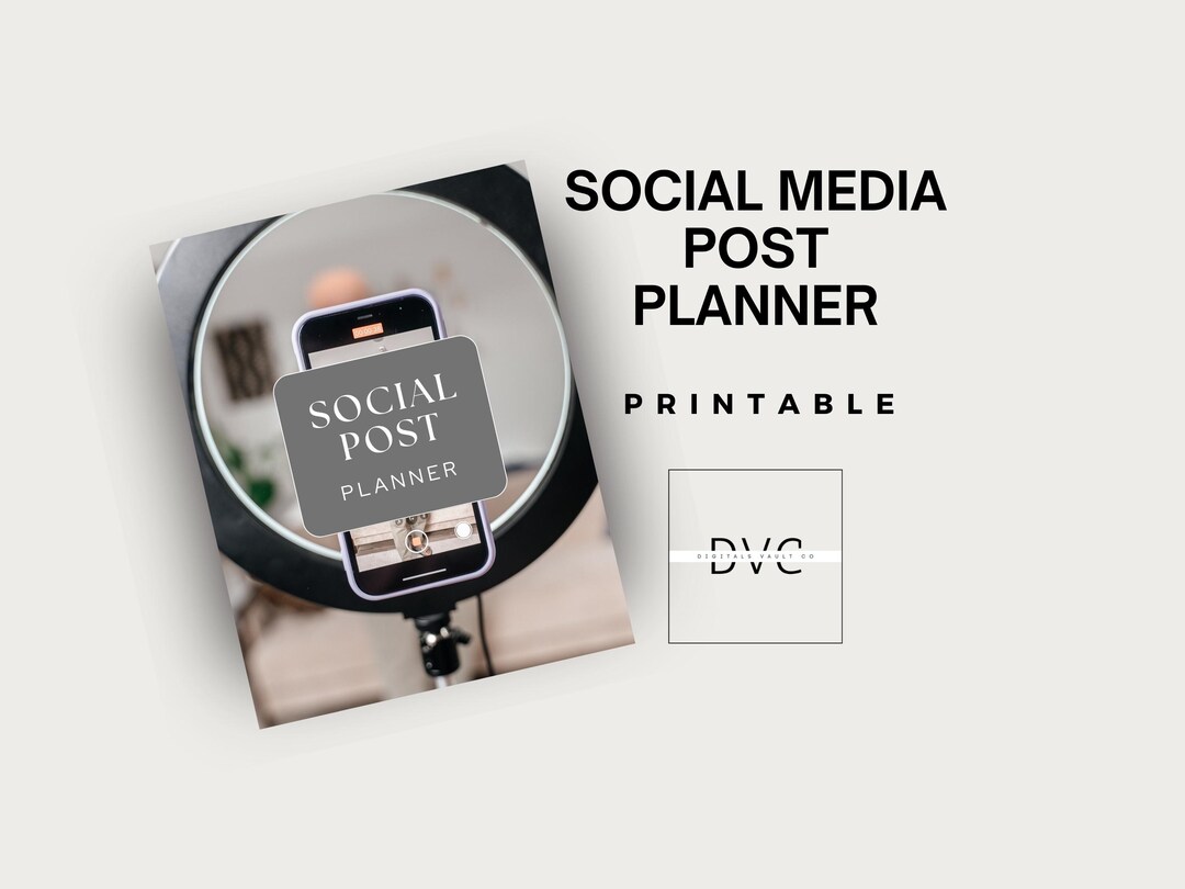 Social Media Post Planner Printable for Small Business | Content ...