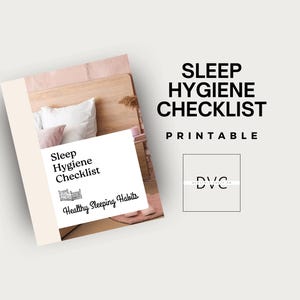 Sleep Hygiene Checklist Printable PDF | Minimalist Healthy Sleep Habits ...