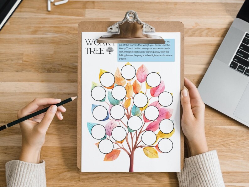 Worry Tree Worksheet Printable | Anxiety Management Tool | CBT ...