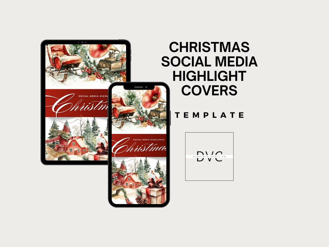 Christmas Instagram Highlight Covers | Festive Social Media Icons (PDF ...