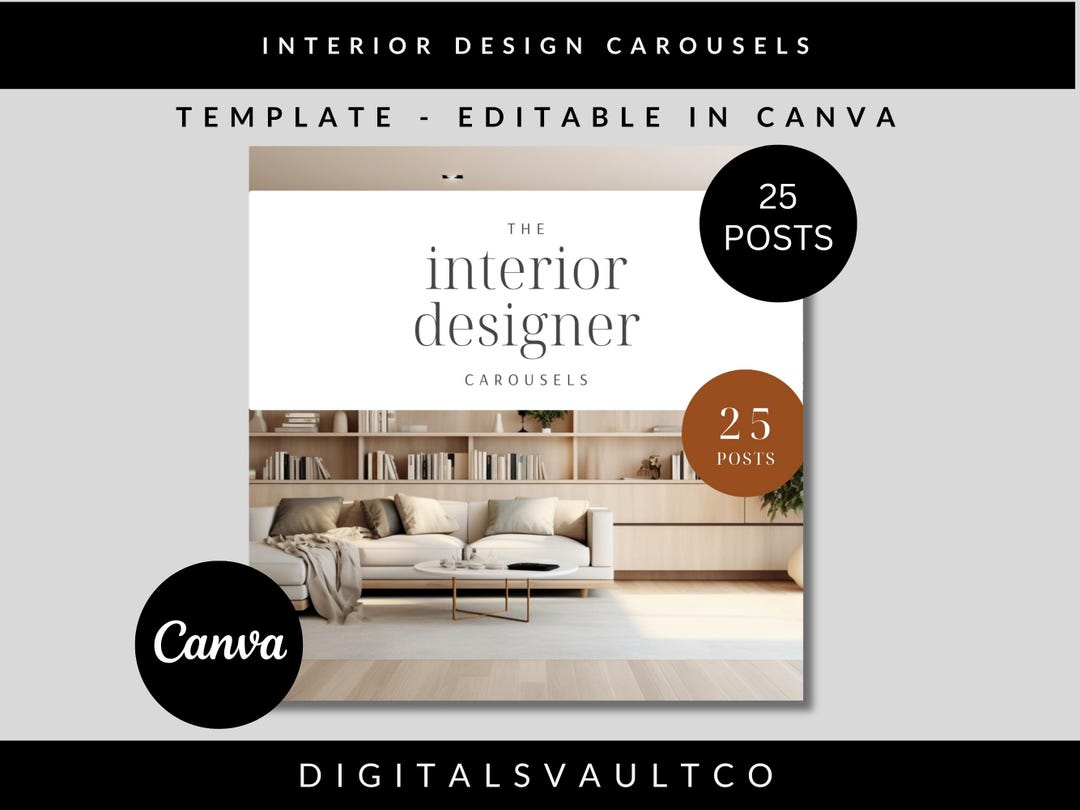 Interior Design Carousels Template | Stunning Multi-slide Instagram ...