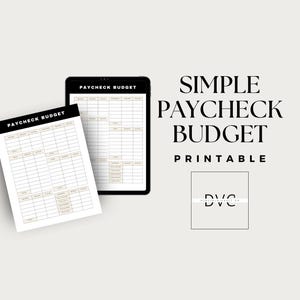 Simple Paycheck Budget Printable: Minimalist Finance Planner (PDF) - Etsy