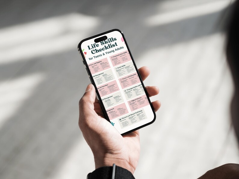 Teen Life Skills Checklist: Personal Development Guide (digital ...
