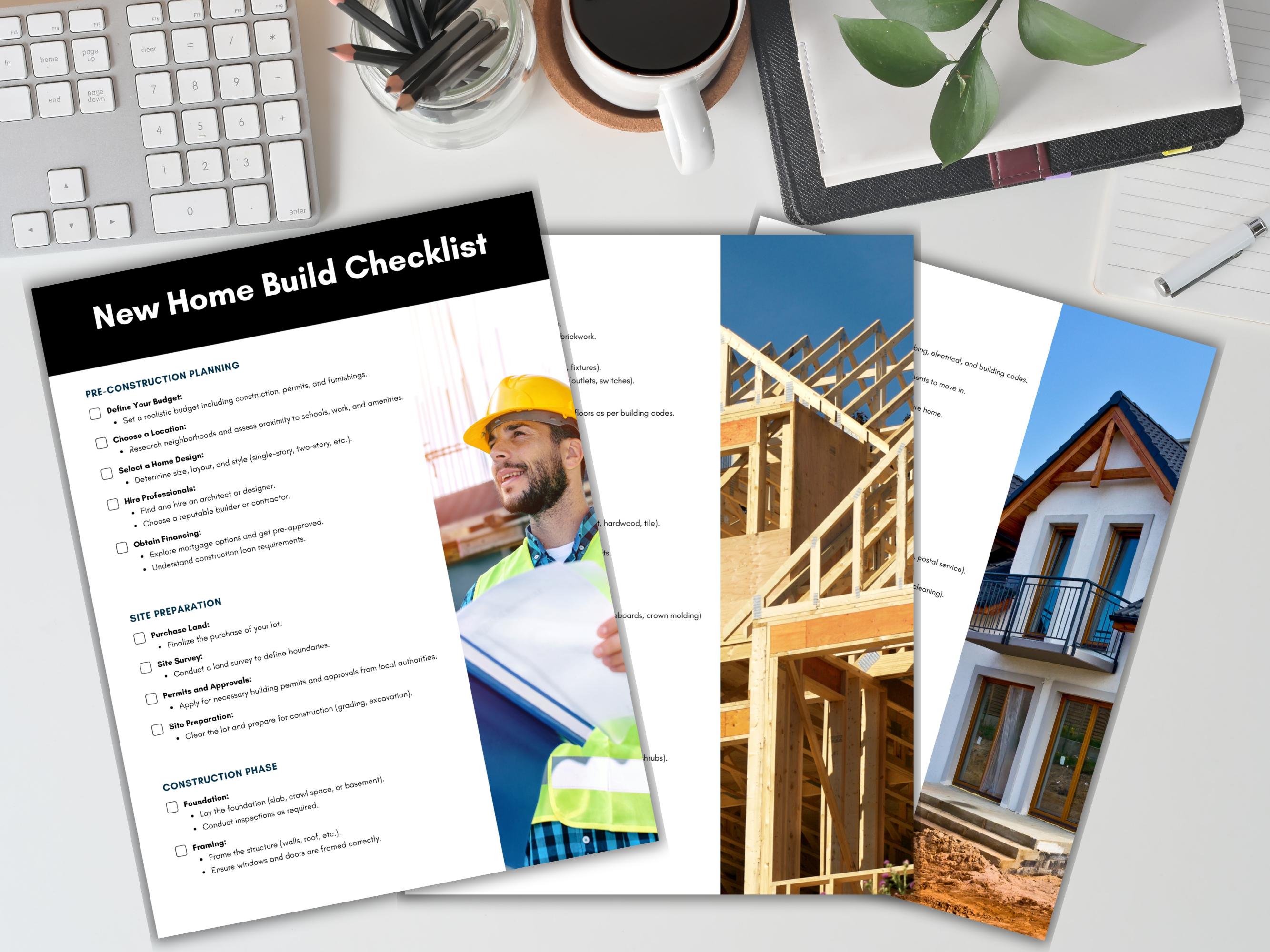 Home Build Checklist: New Construction Planner (PDF) - Etsy