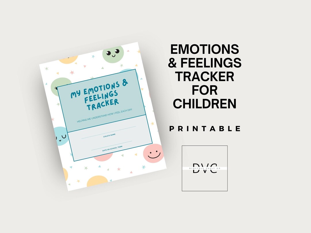 Emotions and Feelings Tracker for Kids PDF Printable Emotional ...