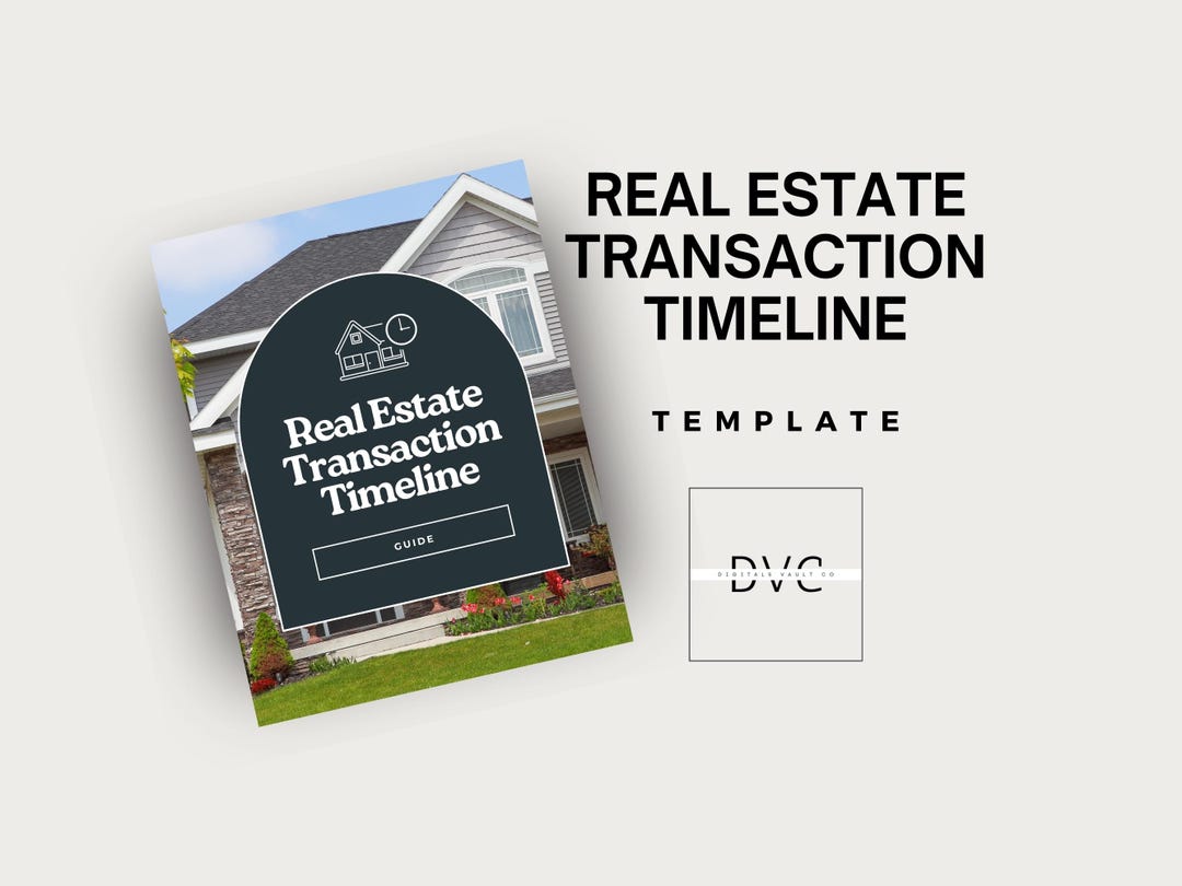 Real Estate Transaction Timeline Template | Customizable Property Sale ...