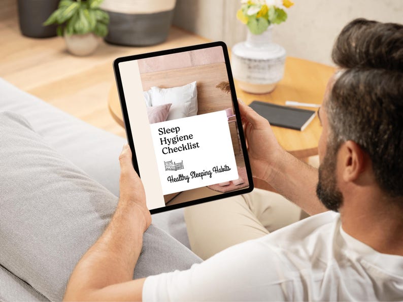 Sleep Hygiene Checklist Printable PDF | Minimalist Healthy Sleep Habits ...