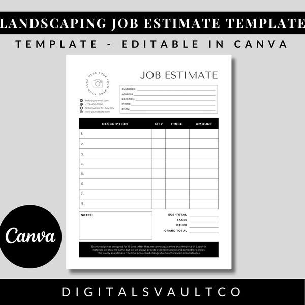 Lawn Maintenance Work Template - Etsy