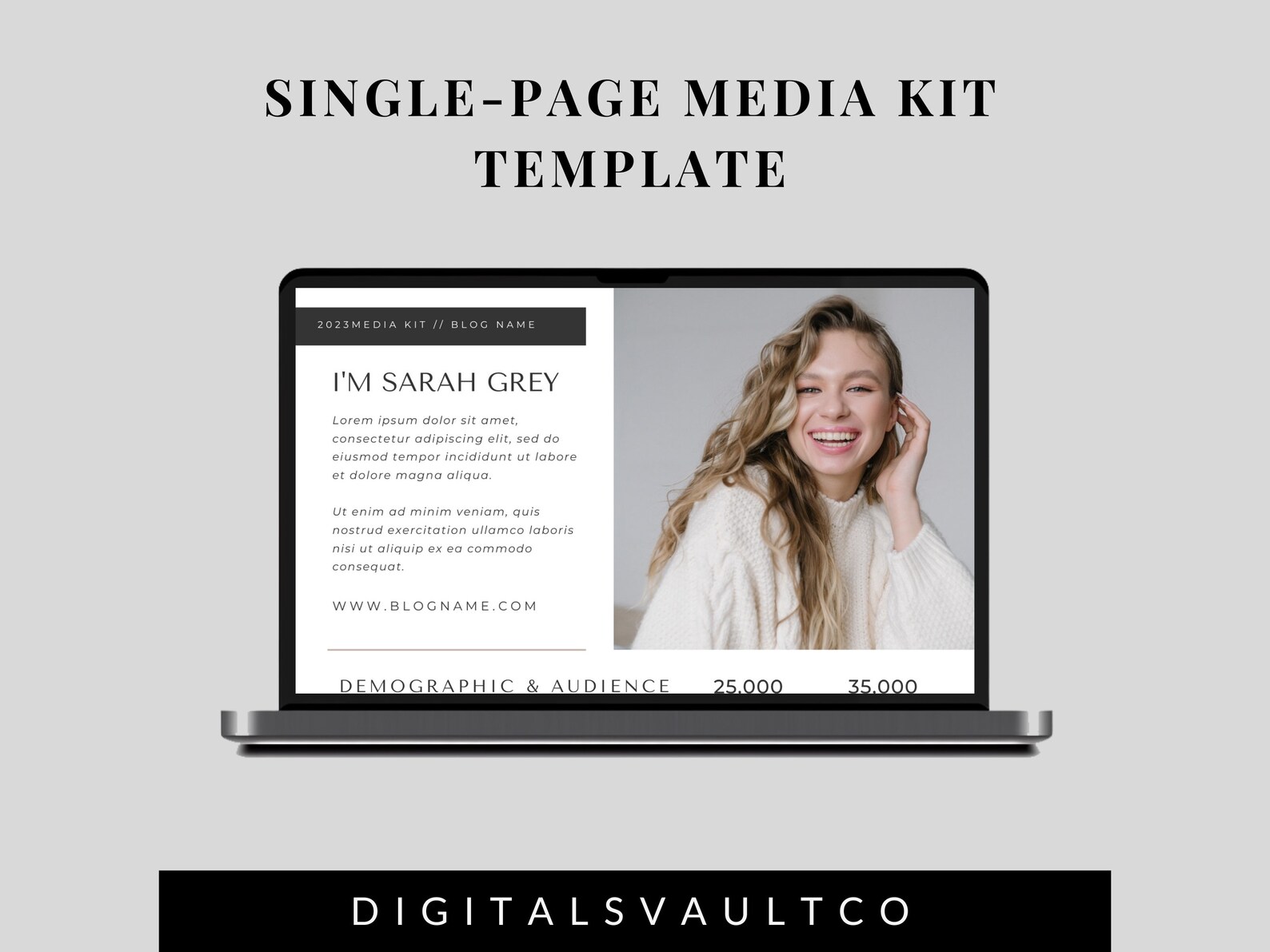 Single-page Media Kit Customizable Editable Template | Brand Media Kit ...