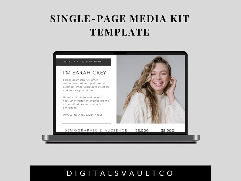 Single-page Media Kit Customizable Editable Template | Brand Media Kit ...