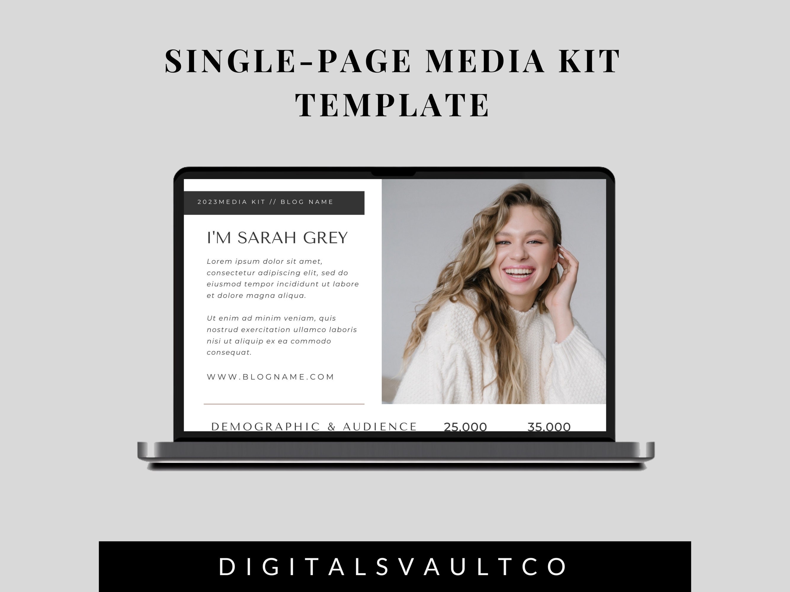 Single-page Media Kit Customizable Editable Template | Brand Media Kit ...