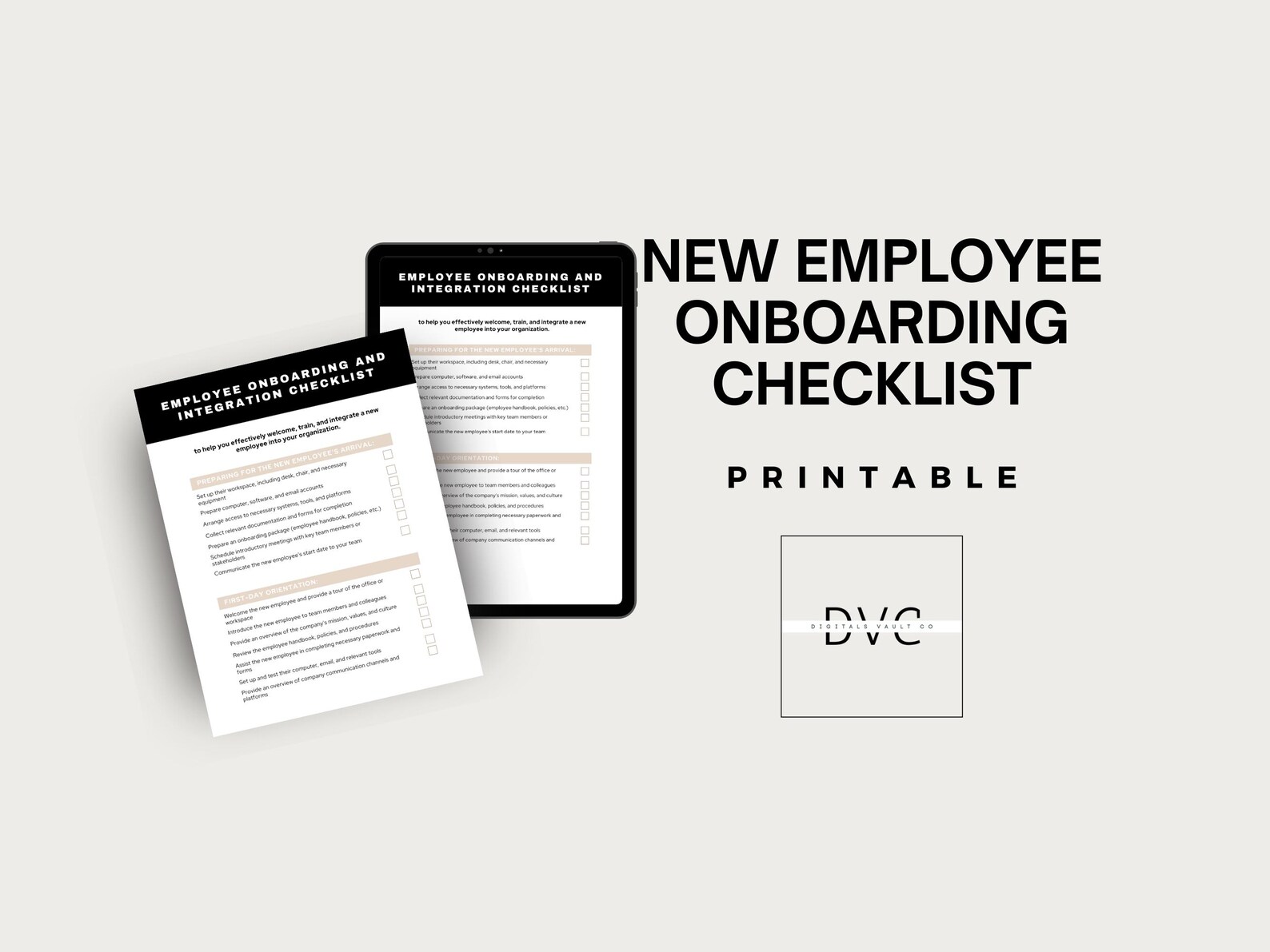 New Employee Onboarding Checklist PDF Printable Employee Orientation ...