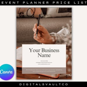 Event Planner Price List Template | Customizable Event Planning ...
