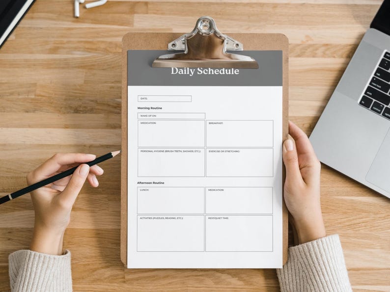 Dementia Daily Planner Printable PDF | Alzheimers Journal | Memory Care ...