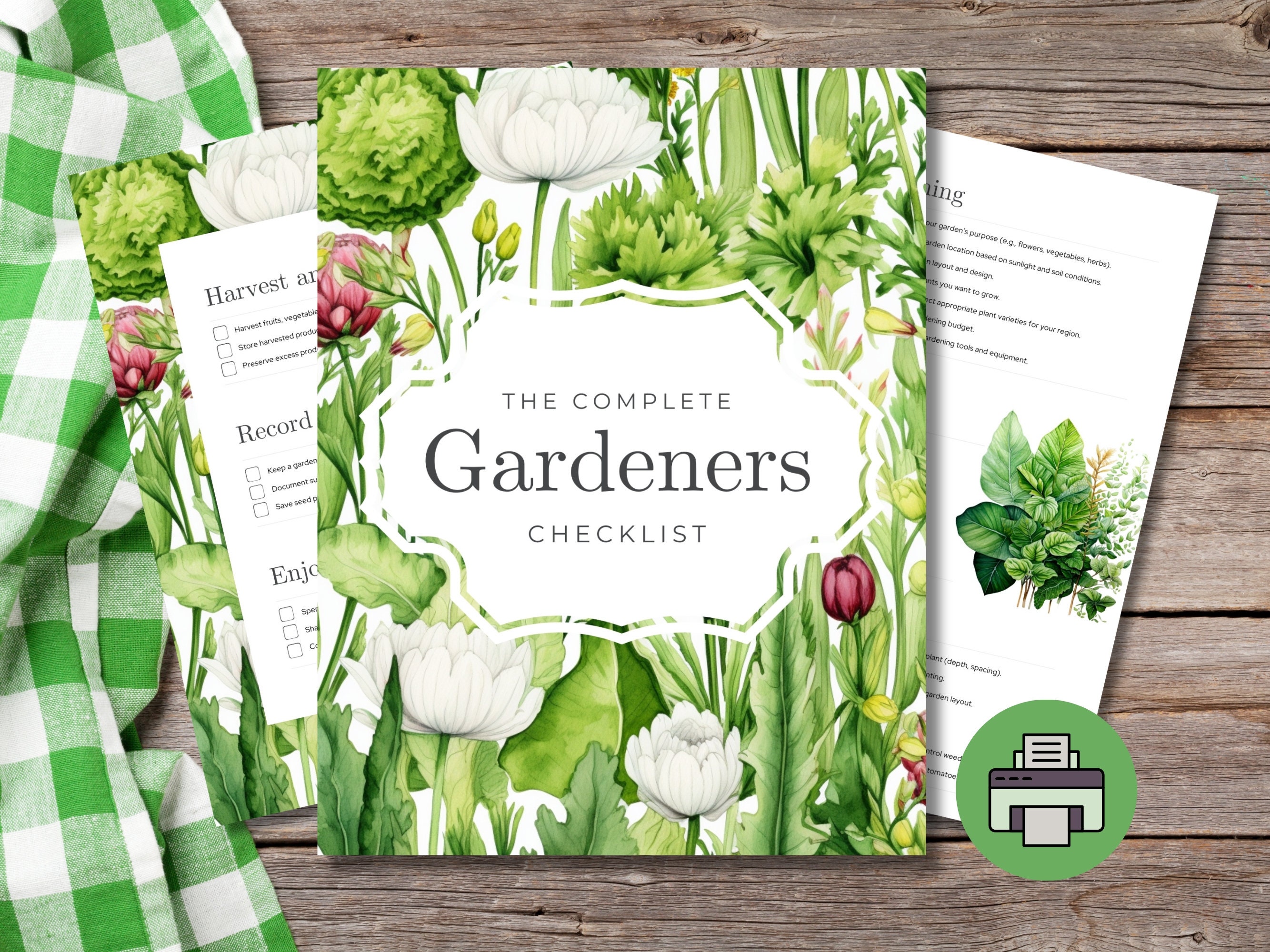 Gardeners Guidelines and Checklist Printable Garden Planner Gardening ...