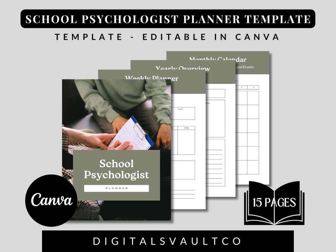 School Psychologist Planner Customizable Editable Template ...