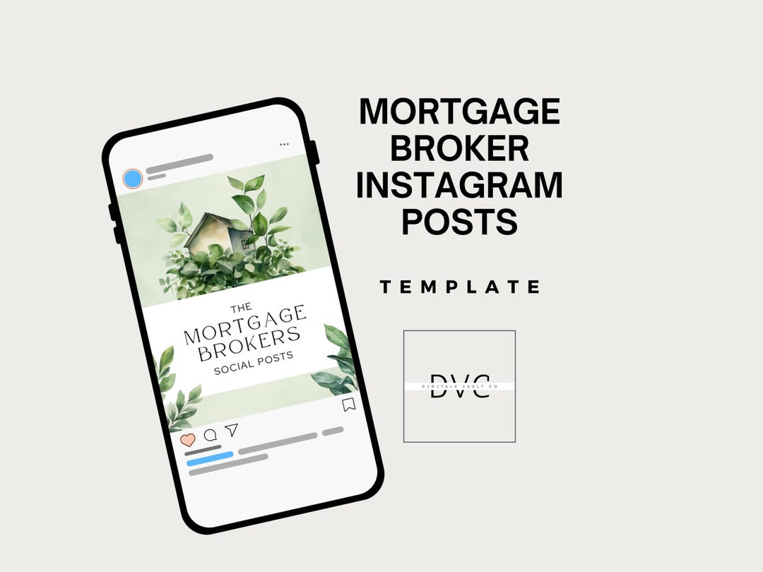 Mortgage Broker Instagram Post Template: Customizable Canva Graphics ...