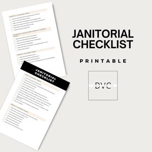 Janitor's Checklist Printable PDF | Facility Maintenance | Commercial ...
