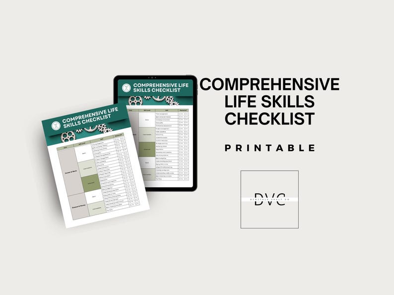 Life Skills Checklist Printable: Teen & Adult Self-reliance Guide (PDF ...