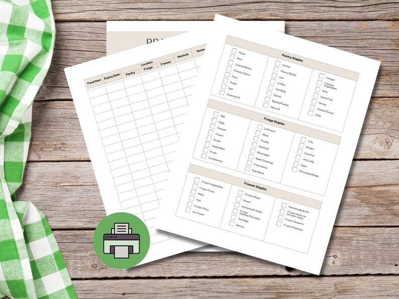 Food Storage List | Simple Pantry Inventory Guidelines and Checklist ...