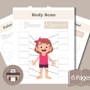 Kids Mental Health Activity Worksheets Minimalist Printable PDF ...