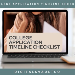 College Application Timeline Checklist Minimalist PDF Printable ...
