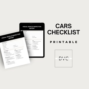 Car Checklists Printable PDF | Vehicle Inspection Guide | Motor ...