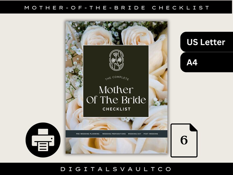 Mother-of-the-bride Checklist Printable PDF | Wedding Planning Guide ...