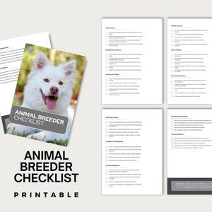 Animal Breeder Checklist Printable PDF | Breeding Process Guide ...