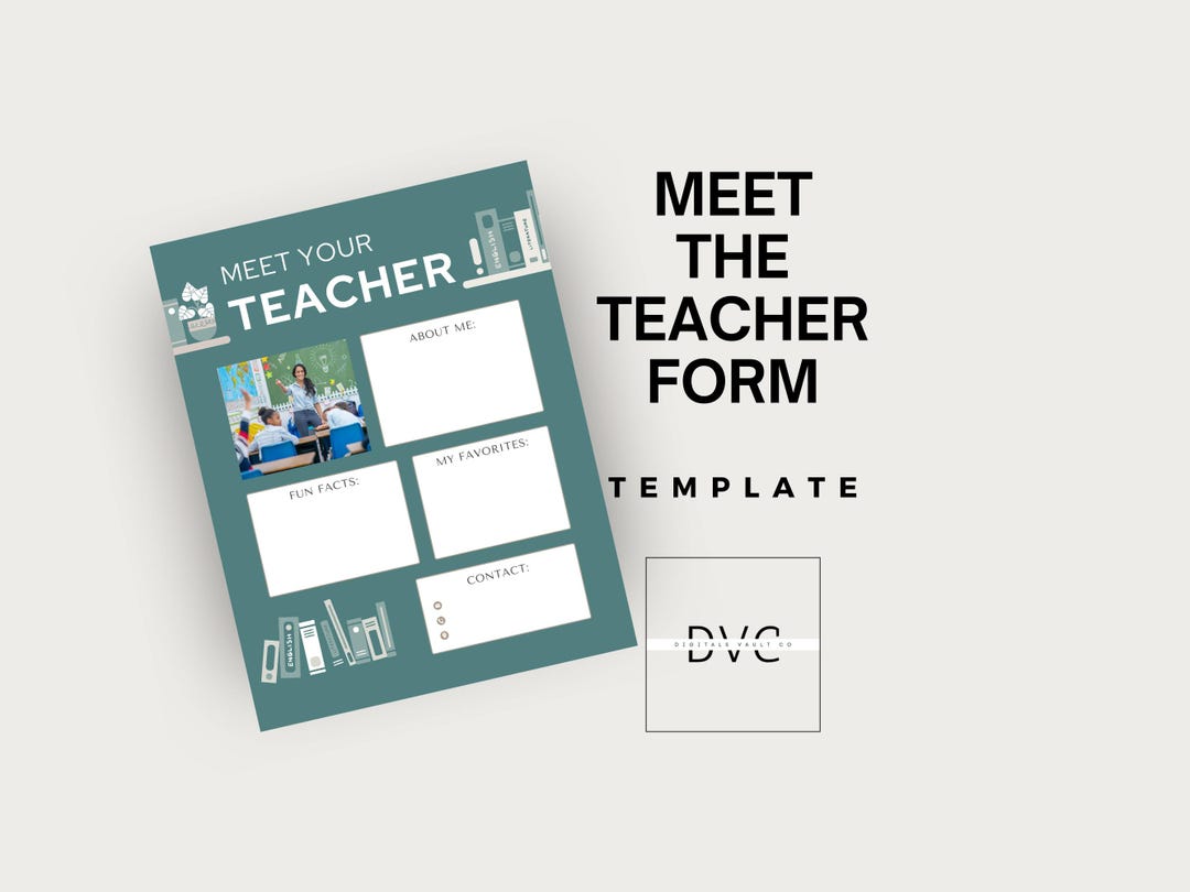Meet the Teacher Form Template | Customizable Back to School ...