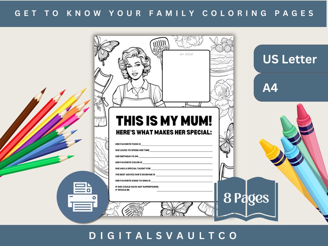 Get to Know Your Family Coloring Pages Printable | Holiday Family ...