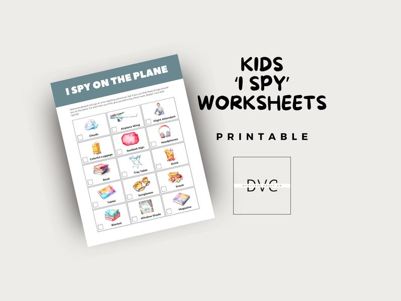 I Spy Worksheets for Kids PDF Printable Fun Observation Games ...