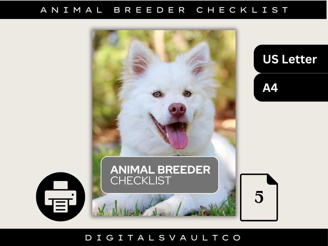 Animal Breeder Checklist Printable PDF | Breeding Process Guide ...
