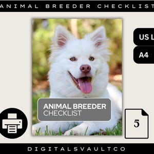 Animal Breeder Checklist Printable PDF | Breeding Process Guide ...