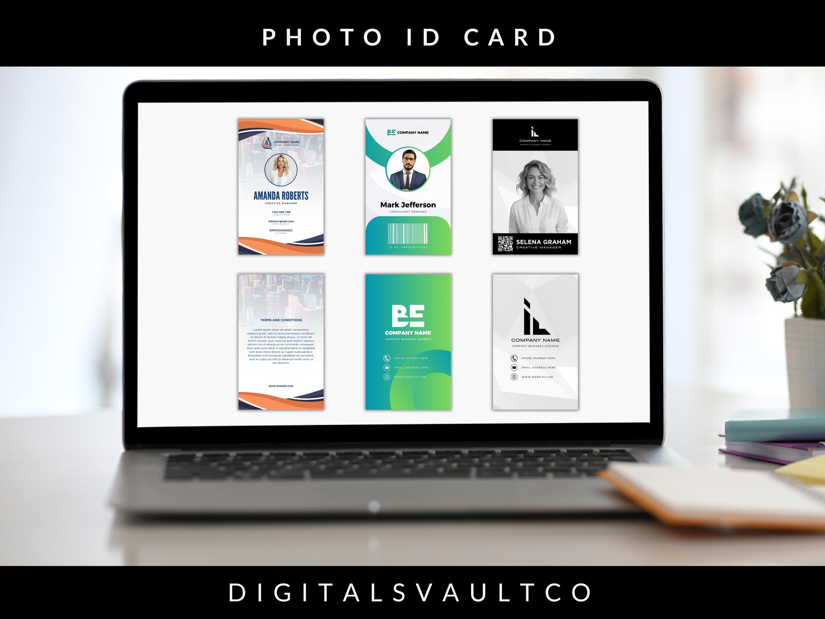 Photo ID Card Customizable Template | Easily Create Professional Ids ...