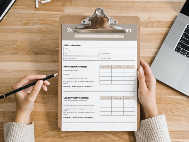 Daycare Progress Reports Printable | Kindergarten Records | Child ...