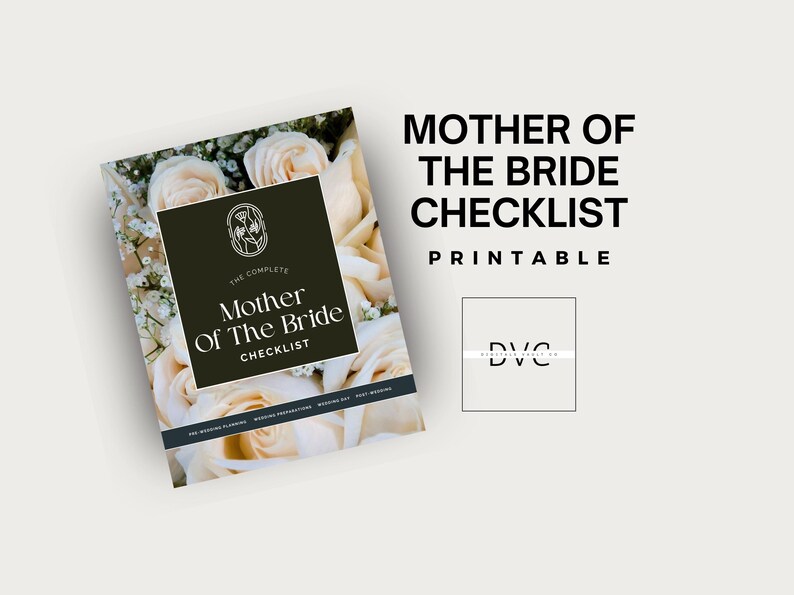 Mother-of-the-bride Checklist Printable PDF | Wedding Planning Guide ...