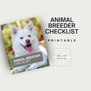 Animal Breeder Checklist Printable PDF | Breeding Process Guide ...