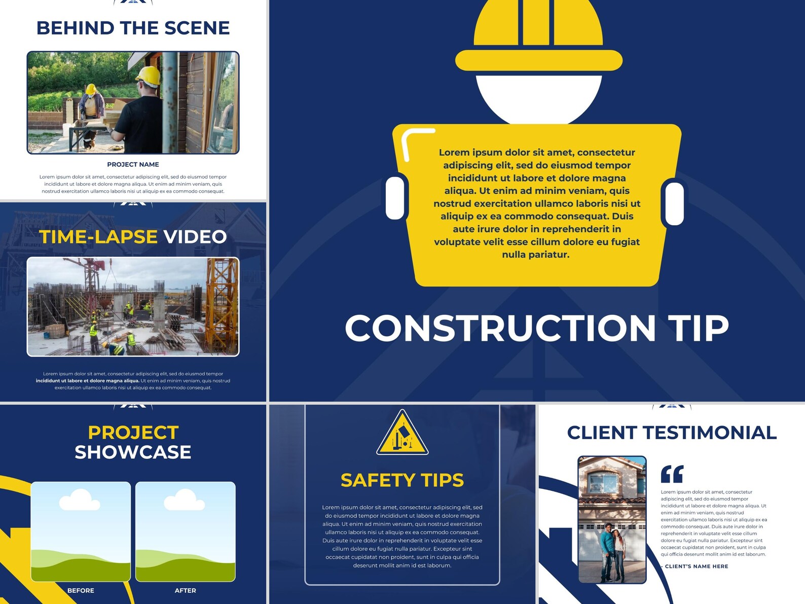 30 Construction Social Media Customizable Editable Template ...