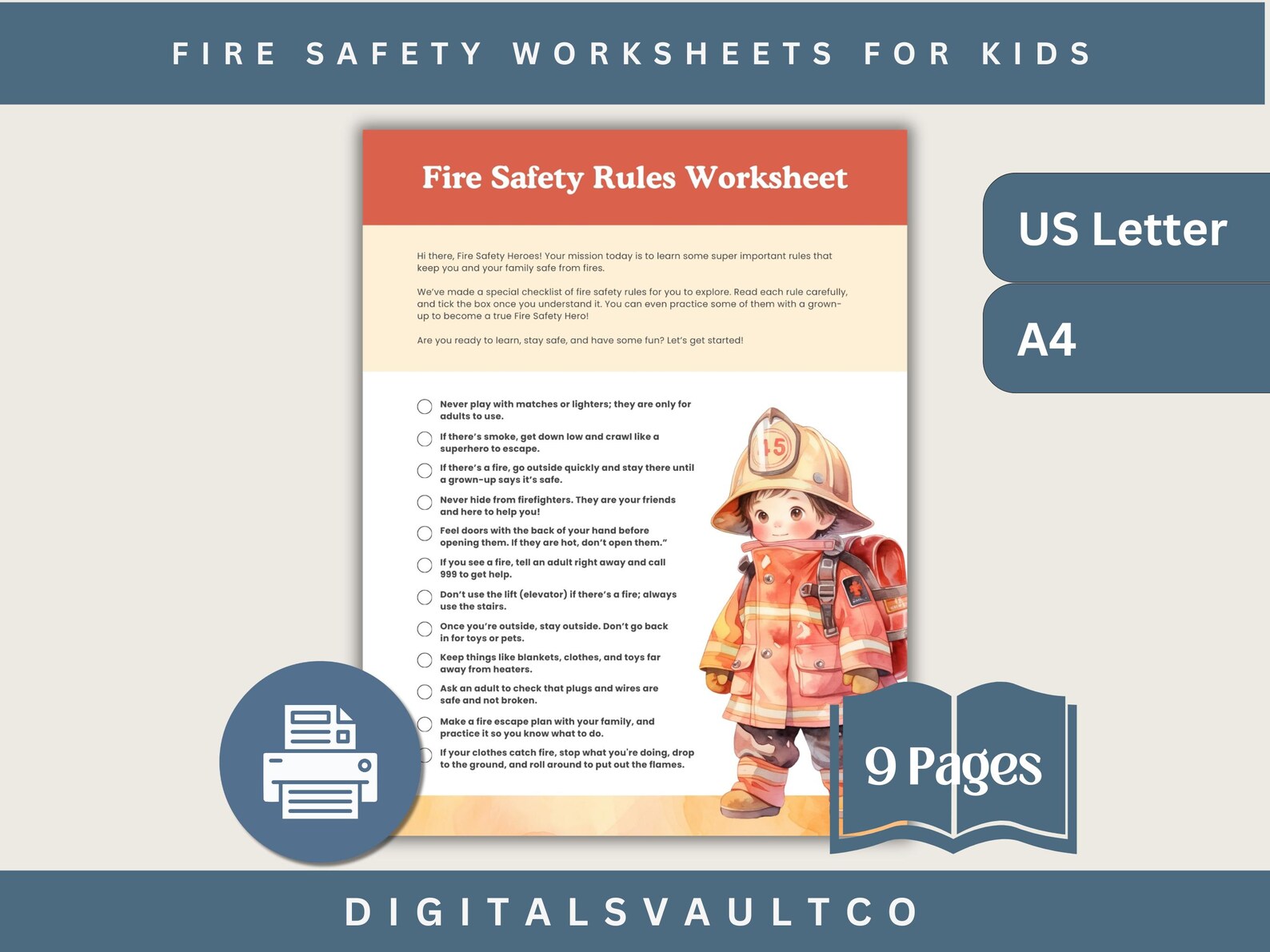 Fire Safety Worksheets for Kids Printable | Fire Prevention Activities ...