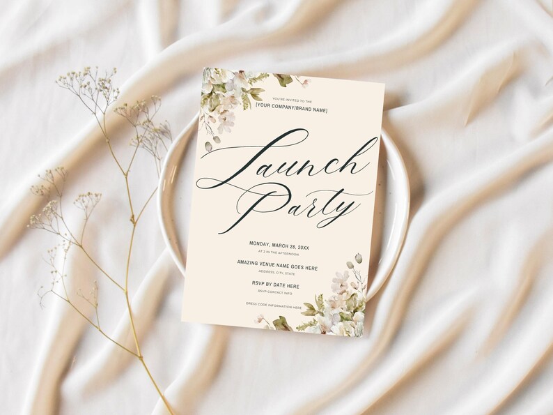 Launch Party Invitation Template: Editable Grand Opening Invite - Etsy