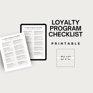 Loyalty Program Checklist: Customer Rewards System (printable PDF) - Etsy