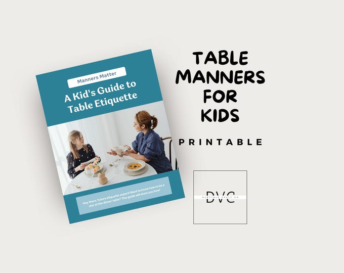 Table Manners Bundle for Kids | Dining Etiquette Game | Manners Cards ...