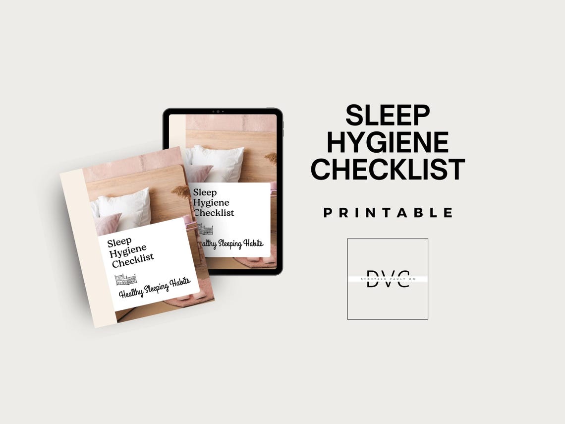 Sleep Hygiene Checklist Printable PDF | Minimalist Healthy Sleep Habits ...