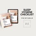 Sleep Hygiene Checklist Printable PDF | Minimalist Healthy Sleep Habits ...